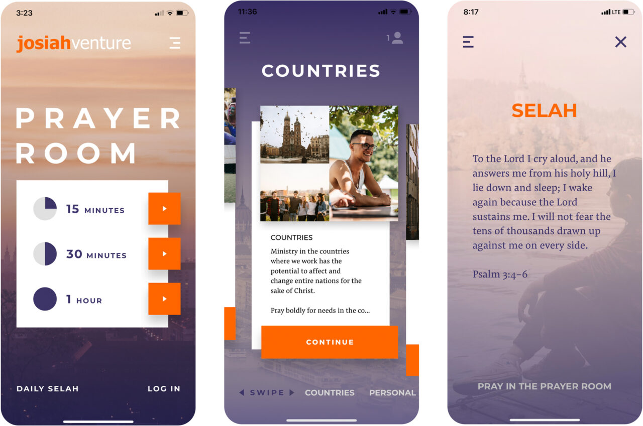 Try Our Prayer Room App - Josiah Venture